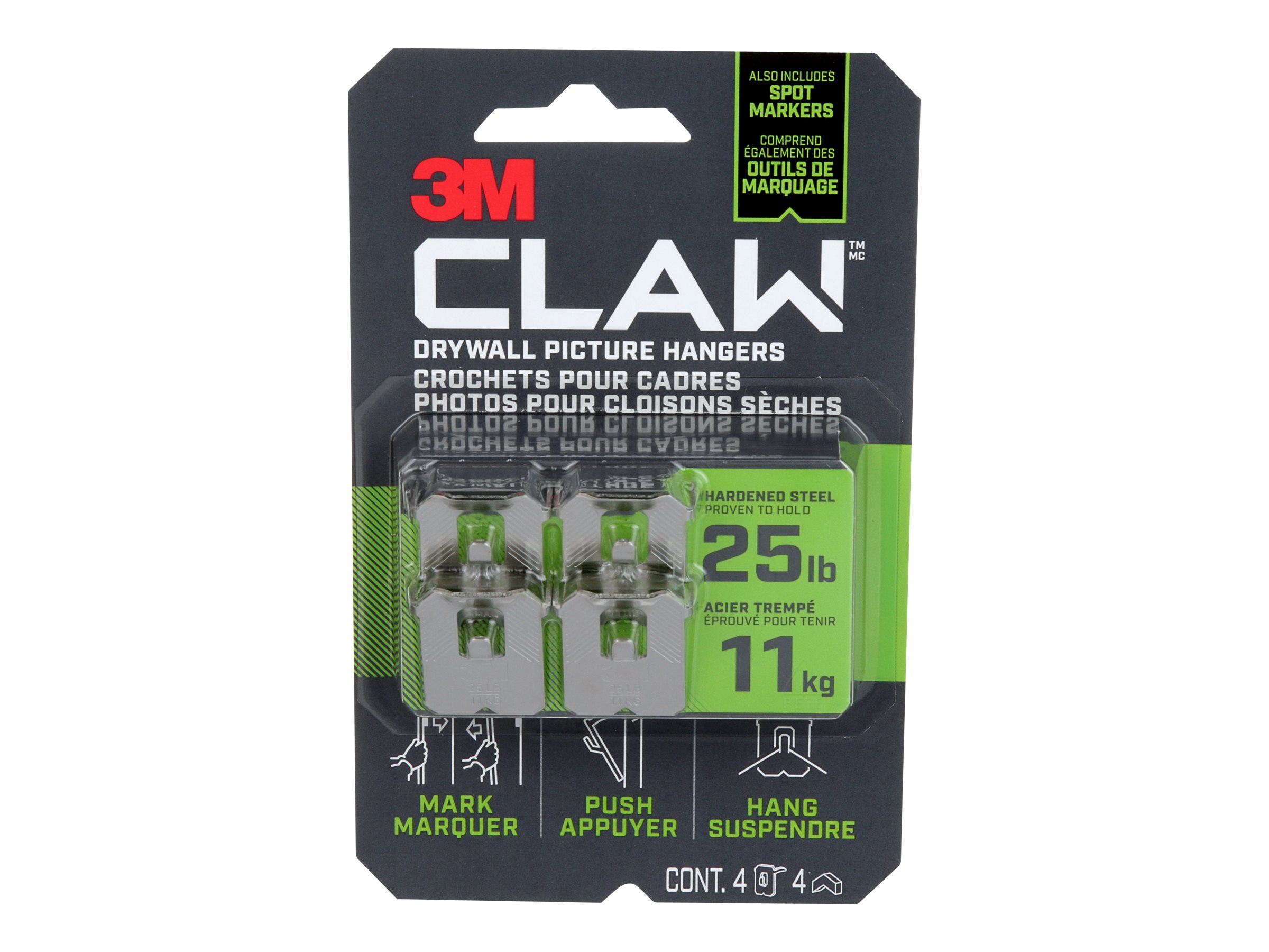 3M CLAW PICTURE HANGER 3PH25M 4EF