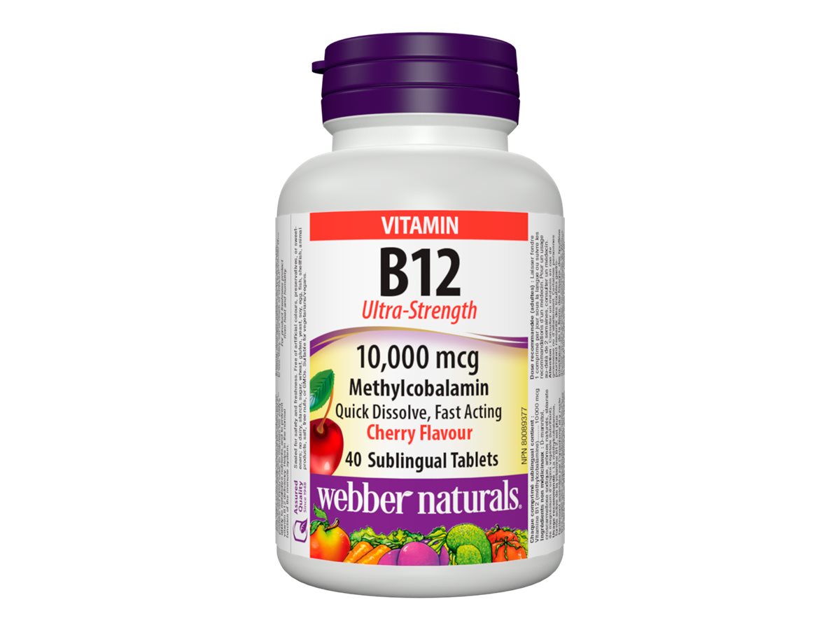 Webber Naturals Ultra Strength Vitamin B12 Sublingual Tablets 10